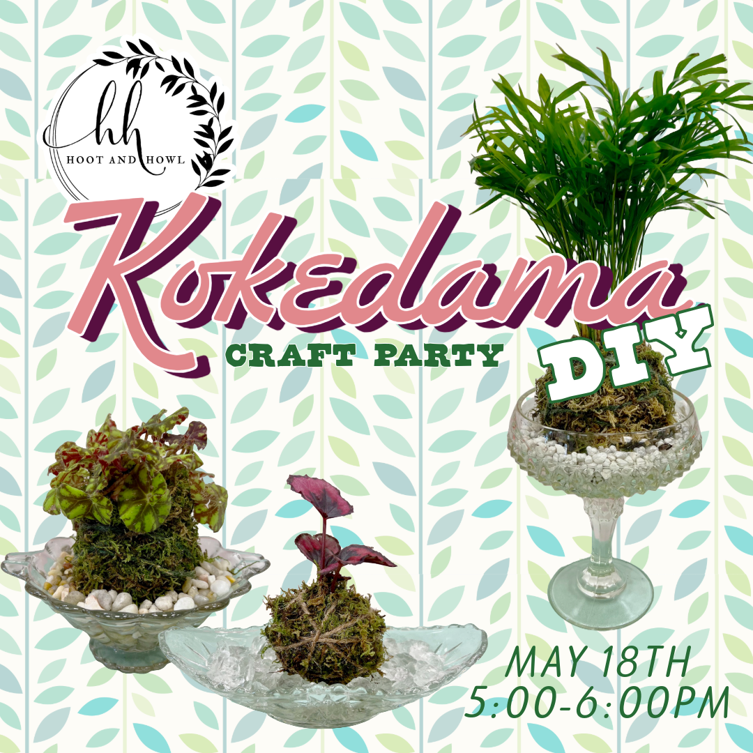DIY Kokedama Craft Party | Hoot and Howl